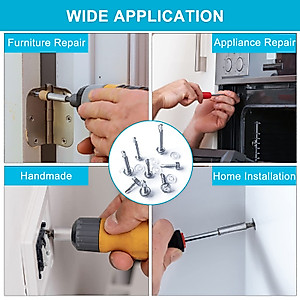Trivd Frol 410 Stainless Steel Self Tapping TEK Screws Assortment,430 pcs #8#10#12 Hex Head Self Drilling Screws for Metal, Length 1/2" to 2"