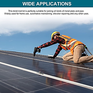 SATANTECH 200PCS Black Rivets Pop Rivets Assortment Kit, Large flange Aluminum Rivets(1/8" 3/16" 1/4") Assorted Blind Rivets with Case