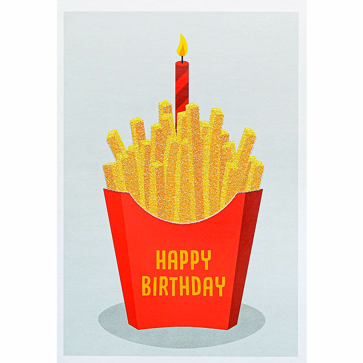 BingBling French Fries Birthday Card 4.5" x 6.5"