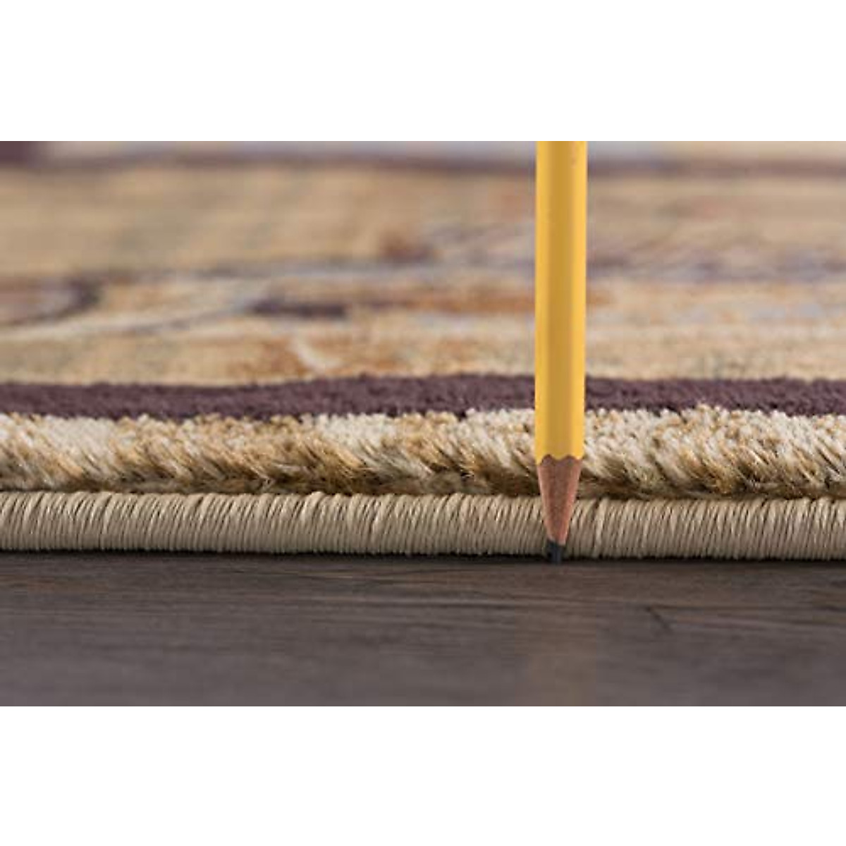 Lodge Retreat Novelty Lodge Pattern Beige Rectangle Area Rug, 8' x 10'