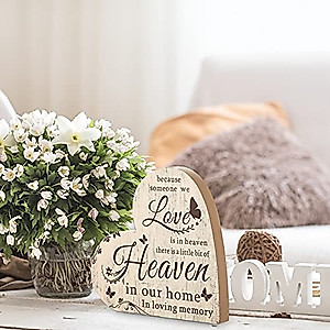 Sympathy Gift Bereavement Memorial Decor Sign Loss of Loved One Remembrance Sign Heart Memorial Present Condolence Sign Loss of Mother Father Sympathy Gift for Home Living Room Table Centerpiece Decor