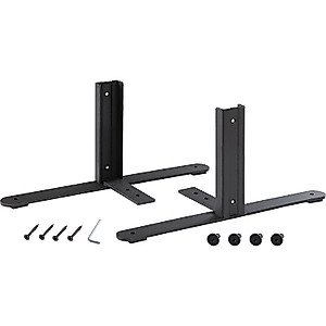 Global Industrial 8" H T-Leg Bracket for Office Partition Panels, Black (1 Pair)