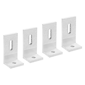 PATIKIL Solar Panel Mounting L Brackets Aluminum Alloy 8mm Diameter for Solar Panel System Install Pack of 4