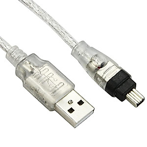 cablecc USB Male to Firewire IEEE 1394 4 Pin Male iLink Adapter Cord Cable for Sony DCR-TRV75E DV Adapter