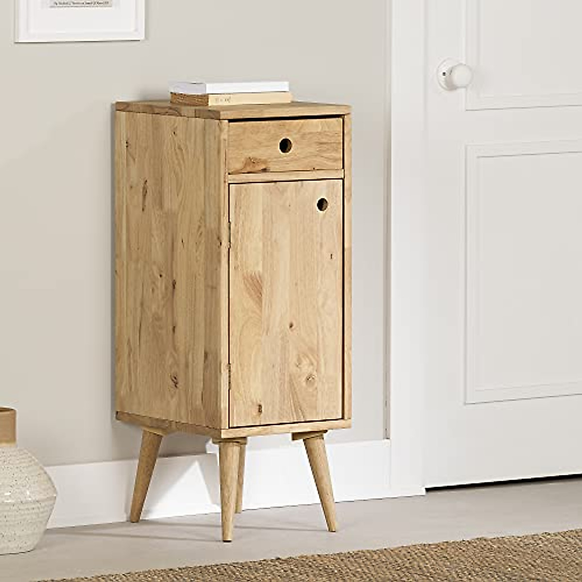 South Shore Kodali Solid Storage Unit, Narrow, Natural Wood