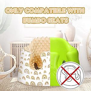 Tiamon Boho Seat Cover Rainbow Seat Slipcover Comfortable Baby Floor Seat Cover Infant Booster Seat Accessory Compatible with Bumbo Seat for Baby Boy Girl Baby Shower Birthday Party Gift Supplies