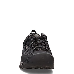 KEEN Men's Targhee EXP Waterproof Hiking Shoes, Black/Steel Grey, 13