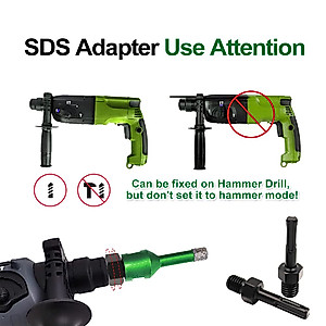 KURSTOL Diamond Core Drill Bits Kit - 7pcs 6/6/6/20/25/35/50mm+1pc 2" Beveling Chamfer Bit+1pc 3/4" Diamond Finger Milling Bit+SDS Adapter to 5/8-11" Thread for Porcelain Ceramic Tile Granite Marble