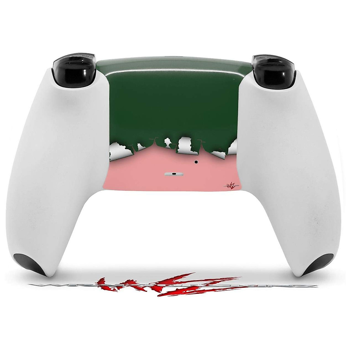 WraptorSkinz Skin Wrap compatible with Sony PS5 DualSense Controller Ripped Colors Green Pink (CONTROLLER NOT INCLUDED)