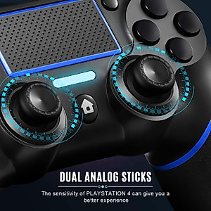 ORDA Wired Controller Compatible with PC,with Motion Motors,Mini LED Indicator and Anti-Slip Design -Blue
