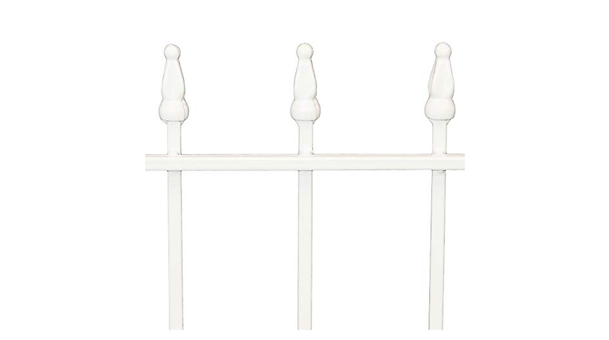 Decorative White Roman Garden Fence Set – 5 Panels, 9 ft Length