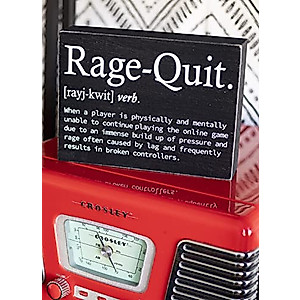 Bella Rosa Home Gamer Room Decor - Gaming Accessories for Game Room - Rage Quit Gifts Video Wall Art - Teen Boy Gifts for Boyfriend