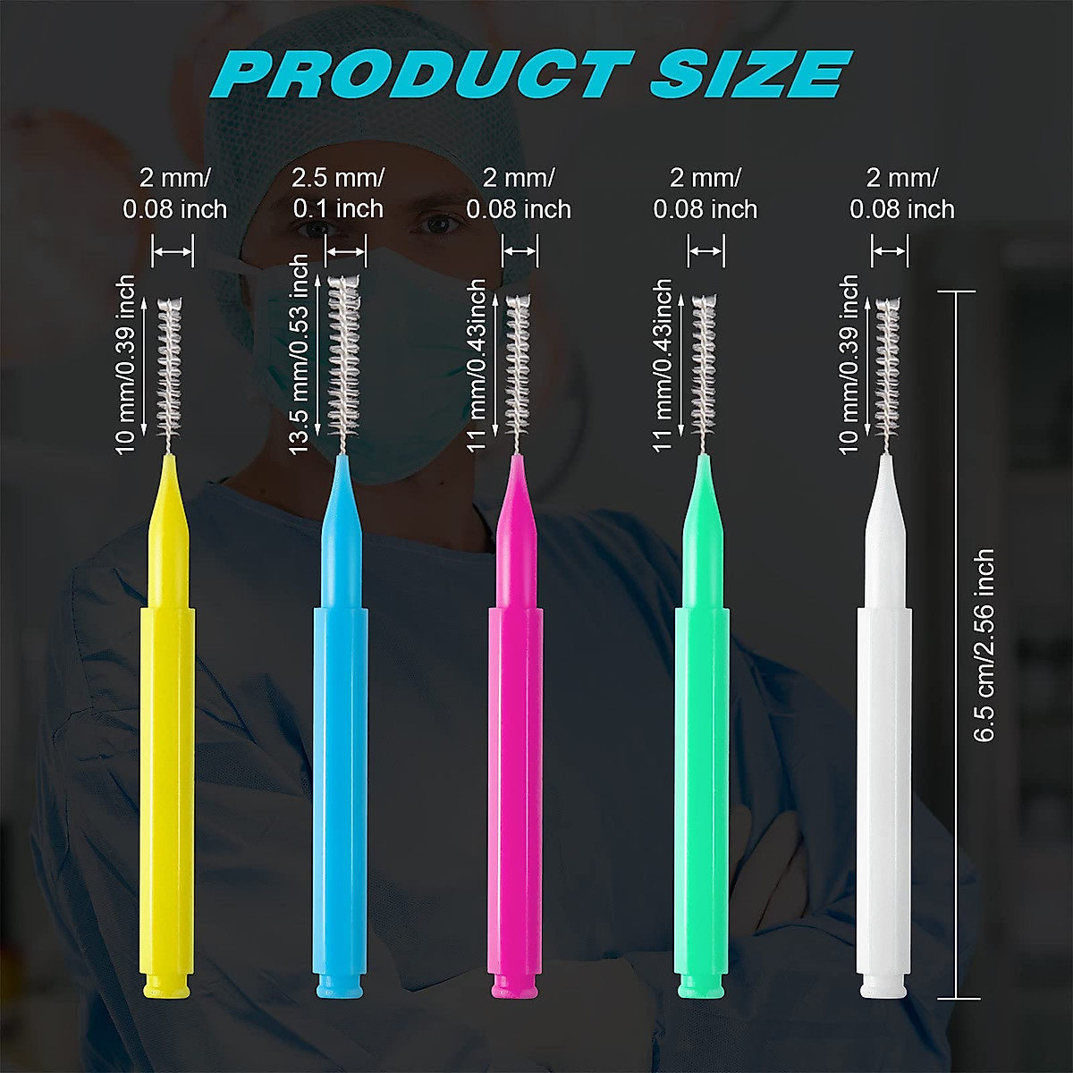 350 Pieces Braces Brush for Cleaner Interdental Brushes Kit Flosser for Braces Dental Braces Cleaner Braces Floss Picks Flossing Head Oral Dental Hygiene Flosser Tooth Cleaning(Vivid Colors)