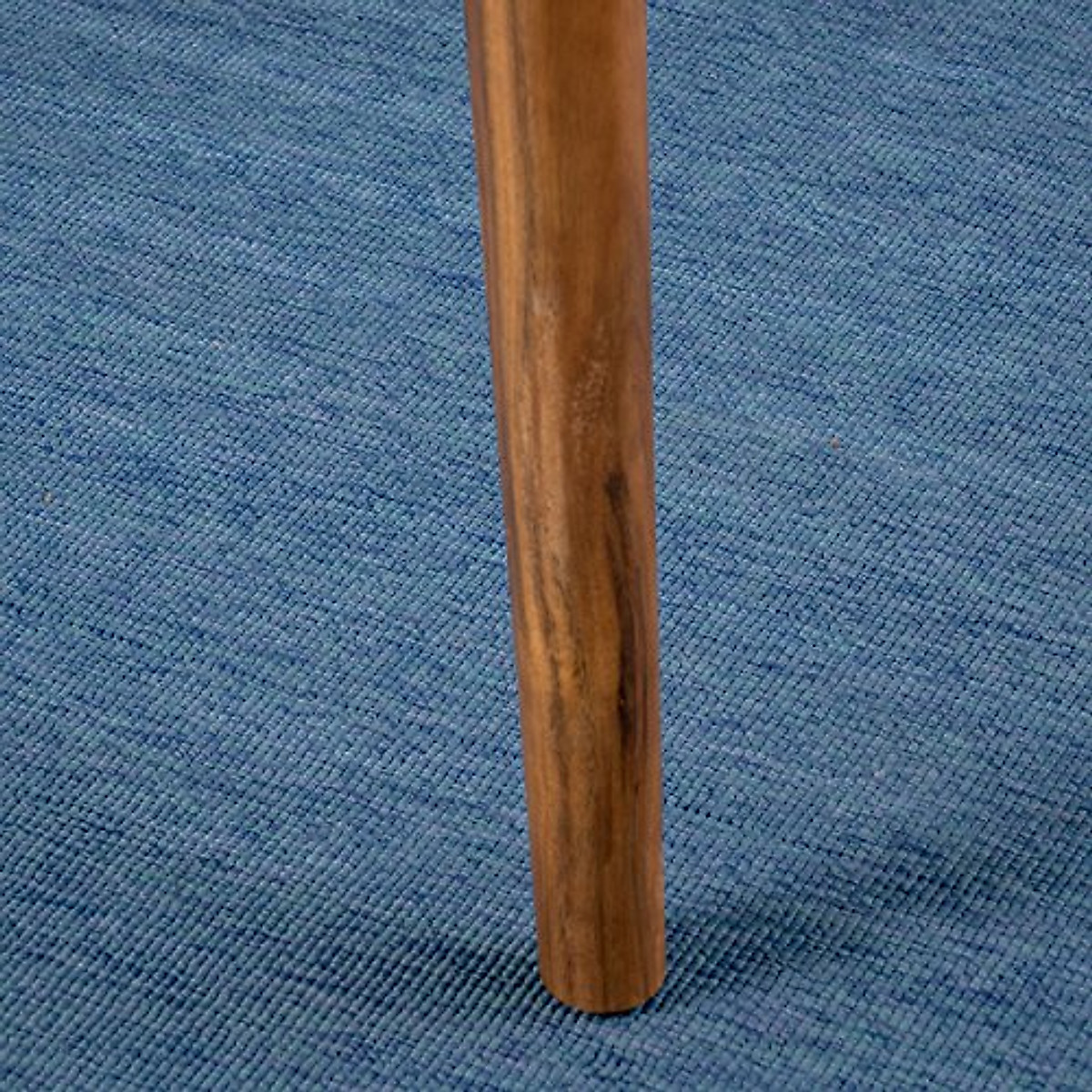 Christopher Knight Home Harvey Outdoor 7 Piece Acacia Wood Dining Set, Teak Finish/Blue