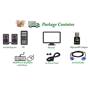 Dell OptiPlex SFF Computer Desktop PC Intel Core i5 3rd Gen Processor | 8GB Ram & 256GB SSD | WiFi & Bluetooth RGB Dual Speakers & Keyboard Mouse New LED 19 Inch Monitor Windows 10 Pro (Renewed)