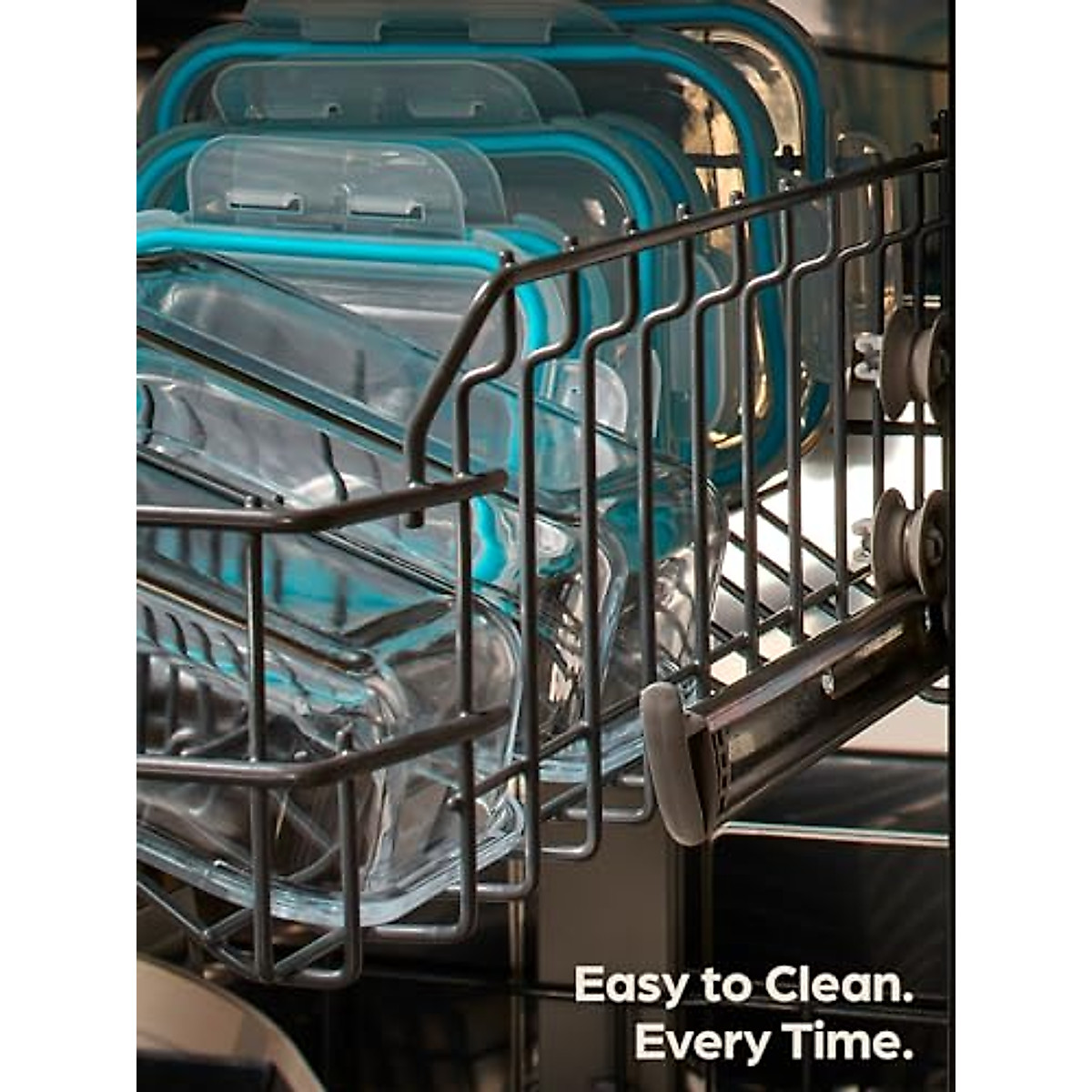 Praknu Meal Prep Storage Container - Pack of 4 - BPA Free - Leak Proof - Dishwasher Safe - Glass Storage Containers with Lids (50oz, 34oz, 17oz, 10oz)