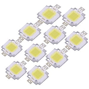 Kuuleyn Led Chip, LED Chip Bulb,10Pcs 10W LED Warm/Cool White SMD Chip COB DC 9-12V for Lamp Flood Light Bulb Replacement(Cool White)