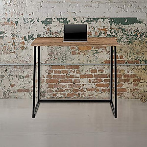 Flash Furniture Small Rustic Natural Home Office Folding Computer Desk - 36"