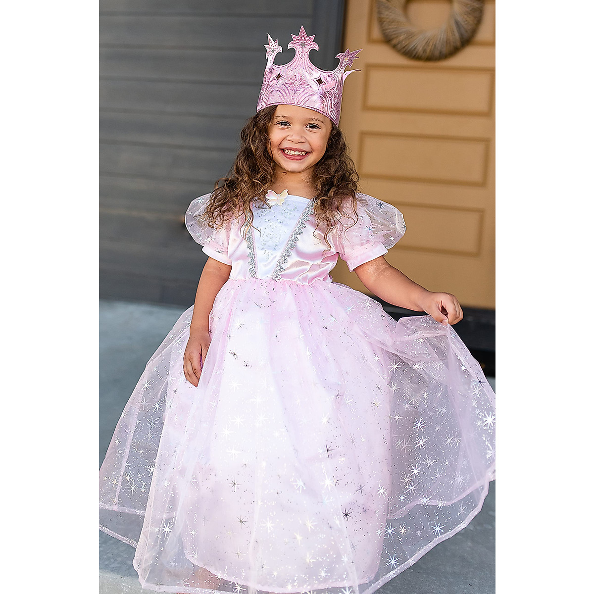 Little Adventures Deluxe Good Witch Dress up Costume (Medium Age 3-5) - Machine Washable Child Pretend Play and Party Dress with No Glitter