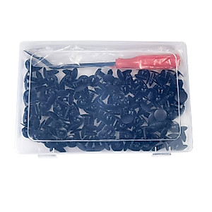 100 Pcs Plastic Fastener Push Pins Universal Fit Electric/Gas Yamaha Golf Cart X-Mas Club Cart EZGO TXT RXV Tree Rivets Clips Replace# 1010434, 16816-G1, 16816-G2, 10-9150-NS, 90269-06028