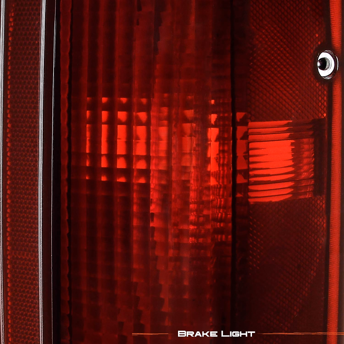 AKKON - For 87-97 Ford Bronco F150 F250 F350 Pickup Truck Dark Red Tail Lights Brake Lamps Replacement Pair Assembly