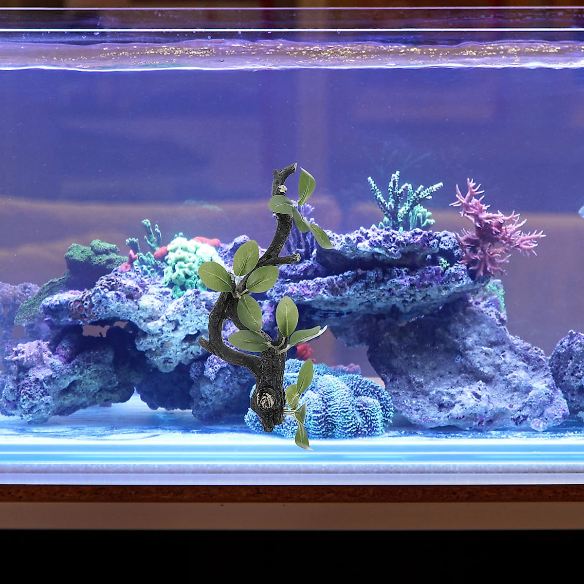 Simulation Resin Reptile Tank Accessories Resin Crafts Tree Parts Decor Reptile Accessories for Habitat Fish Tank Charms Reptile Decorations Aquarium Supplies Reptile Tank Decor