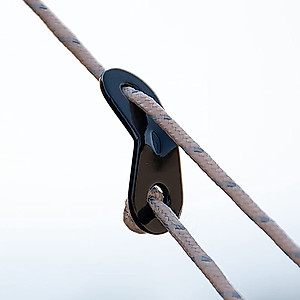 lasenersm 12 Pieces Cord Adjuster Tent Tensioners Guyline Cord Adjuster Rope Adjuster Aluminum Alloy Wind Rope Buckle 2 Hole Rope Guyline Adjuster for Tent Camping Hiking, Black