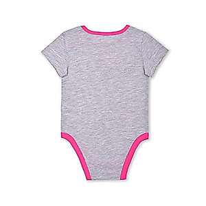 Disney Minnie Mouse Girls’ 4 Pack Bodysuit for Newborn and Infant – Pink/Grey/White