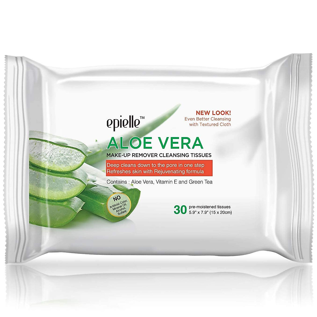 Epielle New Makeup Remover Cleansing Wipes Tissue | Gentle for all Skin Types | Daily Facial Cleansing Towelettes | Removes Dirt, Oil, Makeup | Nicely Scented - Charcoal, Collagen, Aloe, Cucumber, Green Tea, Argan Oil | 30 Count | Assorted 6 Pack