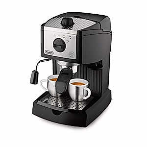 DeLonghi EC155 15 Bar Espresso and Cappuccino Machine, Black