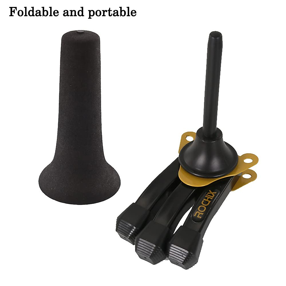 ROCHIX 1890 Foldable Portable Soprano Saxophone Sax Stand,Tripod Holder Stand