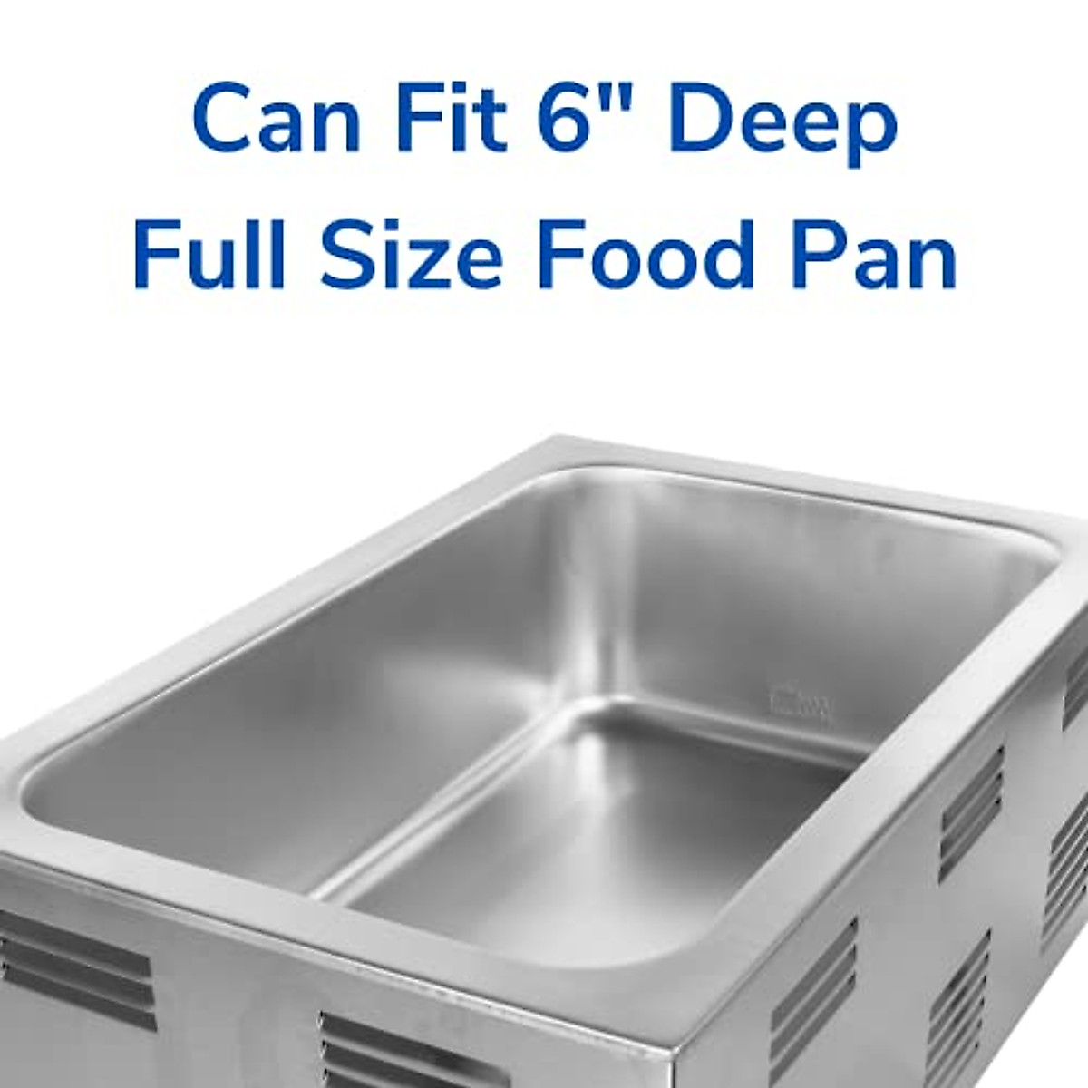 Chef’s Supreme 22x14 Commercial Full-Size Portable Steam Table Food Warmer – Electric 120V, Stainless Steel Housing, NSF Approved