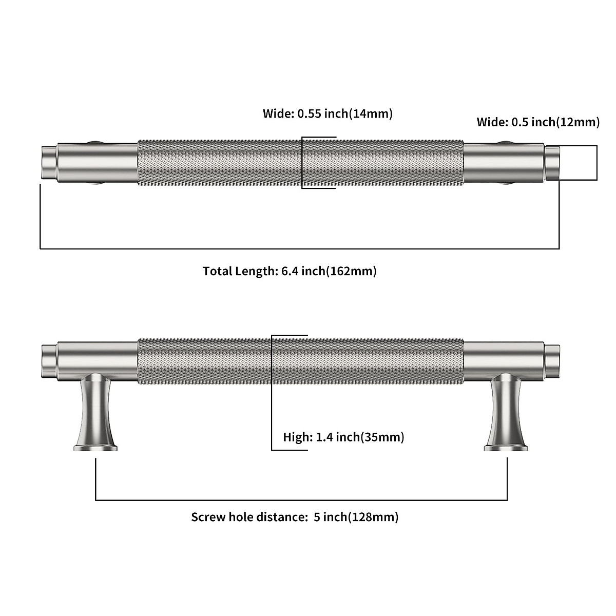 Asidrama 10 Pack 5 Inch(128mm) Brushed Satin Nickel Kitchen Cabinet Pulls, Cabinet Pulls Kitchen Cabinet Hardware for Cupboard Drawer Pulls