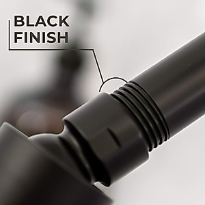 L-Shaped Shower Arm Extension, 12-Inch Length, Great for Rainfall and Adjustable Showerheads, Matte Black Finish