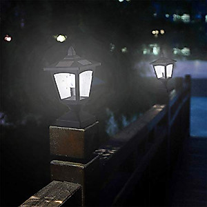 Chason Solar Post Lights Outdoor,Post Lantern with Mount Base,Waterproof Post Cap Light for Fence Deck, Garden,Landscape, 4×4 or 6×6 Posts (Pack of 2)