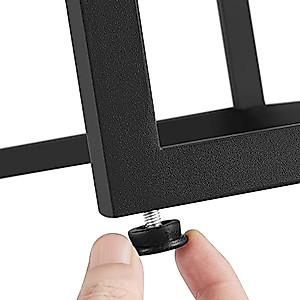 Yaheetech Coffee Table, Tempered Glass Coffee Table, Modern Simple Center Table w/Geometric-Inspired Design & Metal-Frame & Easy Assembly & Open Storage Shelf for Living Room, Office, Black