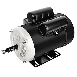 1.5HP Electric Motor 3450RPM General Purpose Single Phase Motor 115/230V 56 Frame 5/8“ Shaft Diameter CW/CCW TEFC 2Pole