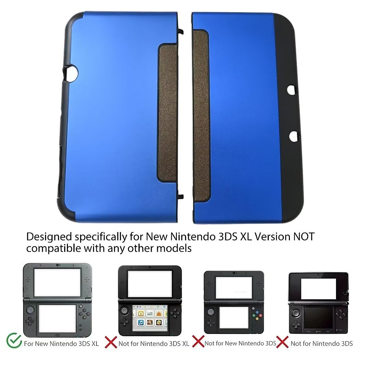 Blue Shockproof Dustproof Protector Case Cover Hard Shell Skin for New Nintendo 3DS XL 2015 Version