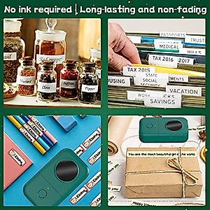 Label Maker - Thermal Smart Mini Label Printer Machine - COLORWING D30 Bluetooth Wireless Portable Labeling Printer, Compatible with iOS & Android (USB Rechargeable)