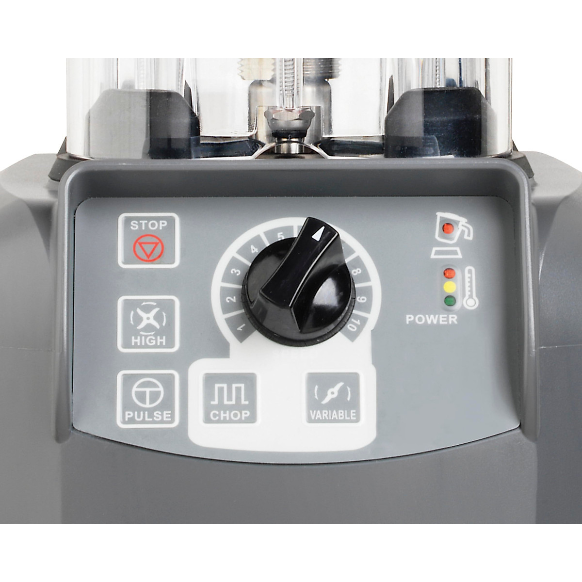 Hamilton Beach Commercial HBF600 Culinary Blender, 3 hp, Variable Speed with Chop Function, 64 oz./1.8 L Polycarbonate Container, 19.98" Height, 8.69" Width, 8.19" Length, Grey