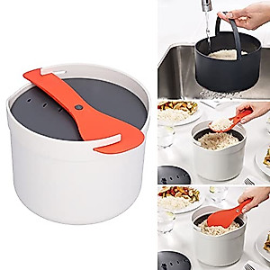 Microwave Rice Cooker,Microwave Rice Cooker Steamer,2L Microwave Cookware, Large Capacity Microwave Rice Cooker Steamer, Microwave Rice Makefor Rice, Pasta,Vegetables,Ramen