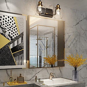 Tipace Clear Glass Globe Lamp Shades Replacement Lampshade for Light Fixture