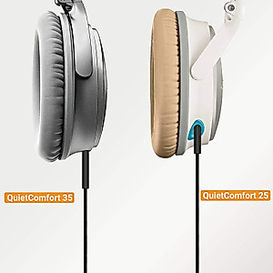 Cubilux 3.5mm to 2.5mm Headphone Cable with MIC Compatible with Bose QuietComfort 45/35/25 Noise Cancelling 700, Sennheiser Momentum 4, JBL Tune 760/750/720BT/710/700/660/600 Live 660/650/500, 4 FT