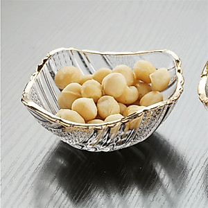 TRESORS Appetizer Plates Snack Bowls Glass Bowl Kitchen Small Bowl Salad Dessert Ice Cream Dip Snack Snack Side Dish Condiment Sauce Bowl Salad Plates Dinner Plates