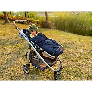 KZ Dotnz Weatherproof Oudtoor Toddler Bunting Bag Adaptable for Most Strollers, Warm Soft Stroller Footmuff, Waterproof Universal Baby Stroller Bunting Blanket