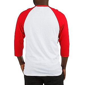 CafePress Lawn Bowl Baseball Jersey Men's Cotton Baseball Jersey, 3/4 Raglan Sleeve Shirt Red/White