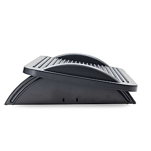 IO CREST Under Desk Ergonomic Foot Rest with 3 Angle Position - 30 Degree Tilt Angle Adjustment Non-Skid Massage Surface Texture, Black