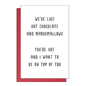 Sexy Anniversary Card, Funny Valentine's Day Card, Naughty Birthday Card, You're Hot and I Want to.