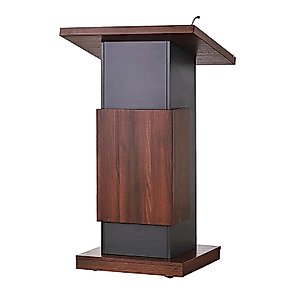 Podium Stand Luxury Lecterns Mobile Wooden Podium Inclined Floor Lectern with Locking Wheels Reception Desk 60 * 70 * 118cm Podium Stand Has Many uses