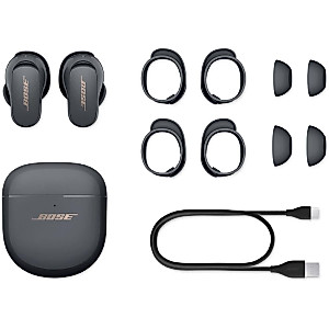 Bose QuietComfort Earbuds II, Wireless, Bluetooth, Proprietary Active Noise Cancelling Technology in-Ear Headphones with Personalized Noise Cancellation & Sound, Eclipse Grey - Limited Edition